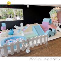 China Pastel Soft Play Equipment Set Preschool center soft play foam mat ball pit kids for sale
