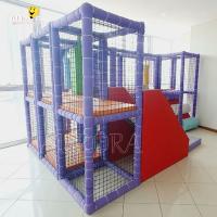China Small Soft Indoor Play Area Equipment Kids Play Room Area Games Mcdonalds Purple for sale