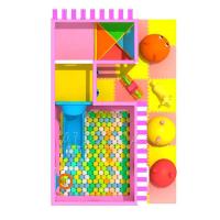 China Factory Maze Kids Pink Indoor Playground Equipment Commercial Candy Theme for sale