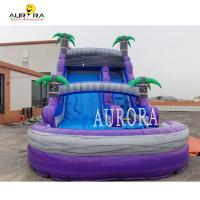 China Purple Giant Inflatable Water Slide Waterproof For Summer Fun for sale