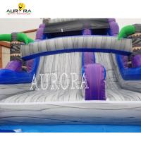 China Purple Giant Inflatable Water Slide Waterproof For Summer Fun for sale