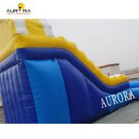 China Indoor Jumping Inflatable Water Slide Blue And Yellow Inflatable Slide for sale