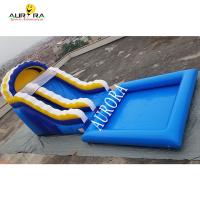 China Indoor Jumping Inflatable Water Slide Blue And Yellow Inflatable Slide for sale