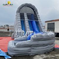 China Grey Inflatable Dry Slide Bounce House With Curve Fun For All Ages for sale