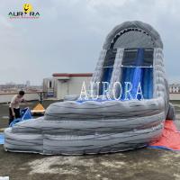 China Grey Inflatable Dry Slide Bounce House With Curve Fun For All Ages for sale