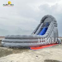 China Grey Inflatable Dry Slide Bounce House With Curve Fun For All Ages for sale