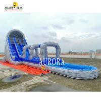 China Grey And Blue Outdoor Inflatable Slide Waterproof For Community Events for sale