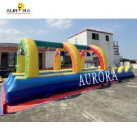 China PVC Inflatable Water Slide Double Lane Slip And Slide For Church Events for sale