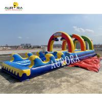 China PVC Inflatable Water Slide Double Lane Slip And Slide For Church Events for sale
