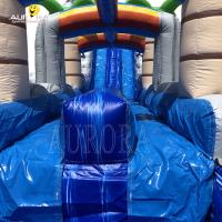 China Grayish Blue PVC Inflatable Tunnel Slide For Adventure Seekers for sale
