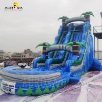 China OEM Event Blue Double Lane Inflatable Slide For All Occasions for sale
