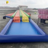 China 20m Inflatable Water Slide Commercial Inflatable Water Slip N Slide For Adults for sale