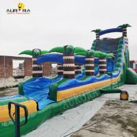 China Greenish Blue Inflatable Slide Castle Live Like Royalty For A Day for sale