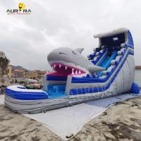 China OEM Inflatable Water Slide 0.55Mm PVC Children Water Park Slide With Pool for sale