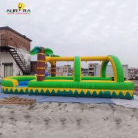 China Tarpaulin Inflatable Double Lane Slip And Slide N Slide Water Slide With Pool for sale