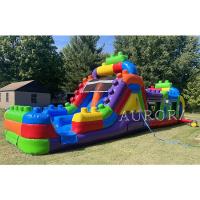 China Giant Inflatable Water Slide For Adult Popular New Building Blocks Bounce House for sale