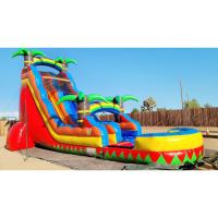China Grade Inflatable Water Slide With Bounce Castle For Kids And Adults With Pool for sale