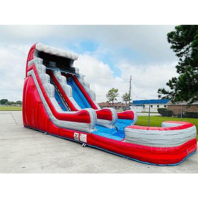 China Red Adults Inflatable Water Slip And Slide Backyard Palm Tree Bouncing Castles for sale