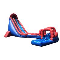China Inflatable Water Slide Kids Bouncer Jumping Castle The Double Lane Dry Ball Backyard for sale
