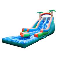 China 0.55mm PVC Tarpaulin Inflatable Slip And Slide Water Slide With Pool Rental for sale