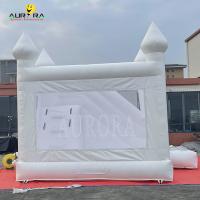 China Customized Inflatable Bouncy Castle With Slide Wedding White Bounce House for sale