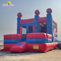 China Spider Man Theme Colorful Inflatable Bouncy Castle Bouncer Combo Customized for sale