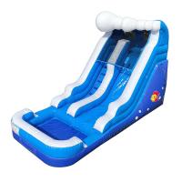 China 0.55mm PVC Kids Heavy Duty Inflatable Water Slide Double Lane Slip And Slide for sale