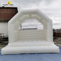 China Customized 4x4m White Inflatable Wedding Bouncy Castle With Ball Pit For Kids for sale