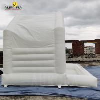 China Customized 4x4m White Inflatable Wedding Bouncy Castle With Ball Pit For Kids for sale