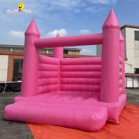 China Pink Moonwalk Inflatable Bouncy Castle Wedding 10x10ft Bouncy Castle For Party for sale