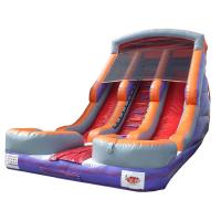 China Inflatable Slip And Slide Into Pool Two Lane , Commercial Grade Blow Up Slide Rental for sale