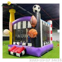 China Bounce House Kids Inflatable Party Jumping Castle With Soccer Goal Factory Price for sale