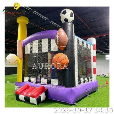 China Bounce House Kids Inflatable Party Jumping Castle With Soccer Goal Factory Price for sale
