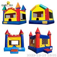 China Inflatable Bounce House With Slide Blue yellow jumping castle inflatable bouncer for sale
