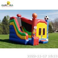 China Mini Inflatable Bounce House Combo Moon Walk With Water Slide In Sale Outdoor for sale