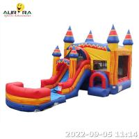 China Inflatable Commercial Palm Tree Bounce House Inflatable With Slide For Parties for sale