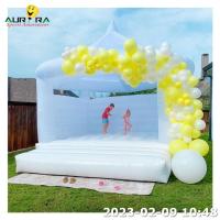 China 0.55mm PVC tarpaulin Inflatable Bounce House White Bouncy Castle For Wedding for sale