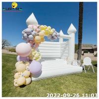 China Kids Commercial Inflatable Bouncy Castle 13x13 Pastel Light Pink Bounce House for sale