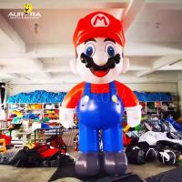 China Custom Promotional Advertising Inflatables Man Mario Cartoon Models For Children'S Day for sale