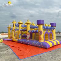 China Custom Commercial Inflatable Obstacle Course With Slide Waterproof Diversified Design for sale