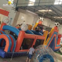 China PVC Tarpaulin Inflatable Obstacle Course , Outdoor Play Blow Up Assault Course OEM for sale