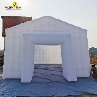 China Custom Logo Backyard Inflatable Club Tent , Commercial Inflatable Air Cube Tent for sale