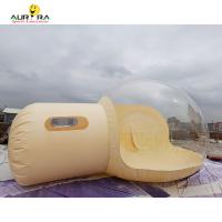 China 1.0mm Transparent PVC Inflatable Bubble House Tent Yellow Customized for sale