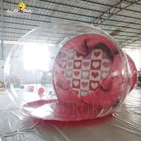 China PVC Inflatable Bubble House Dome Tent With Red Tunnel Customized Design for sale