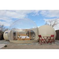 China Outdoor Camping Bubble House Inflatable Tent With Tunnel Clear Transparent Color for sale