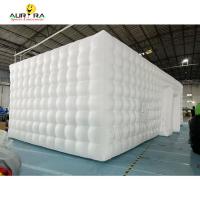 China White Oxford Cloth Inflatable Club Tent LED Party Disco Blow Up Tent Customized OEM for sale