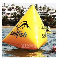 China 0.9mm PVC Inflatable Swim Buoy Square Shape Water Floating Cube Customized Logo for sale