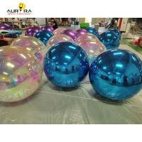 China Giant Silver Inflatable Mirror Ball PVC For Christmas Wedding Party Decor for sale
