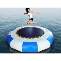 China Outdoor Floating Inflatable Water Toys Trampoline With Metal Structure And Spring for sale