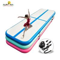 China 10m 12m Air Track Inflatable Gymnastics Mat Fitness Commercial Gym Mat Customized for sale
